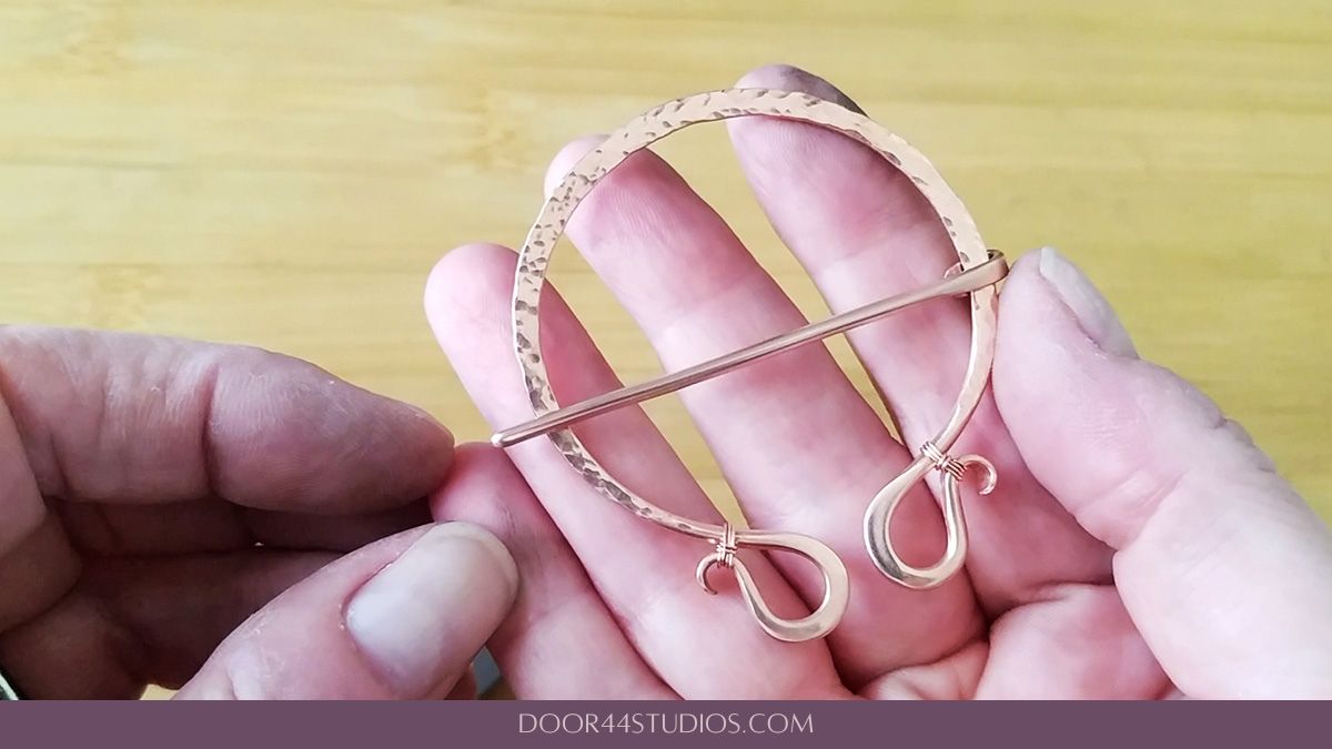Quick & Easy Hammered Shawl Pin - Door 44 Studios